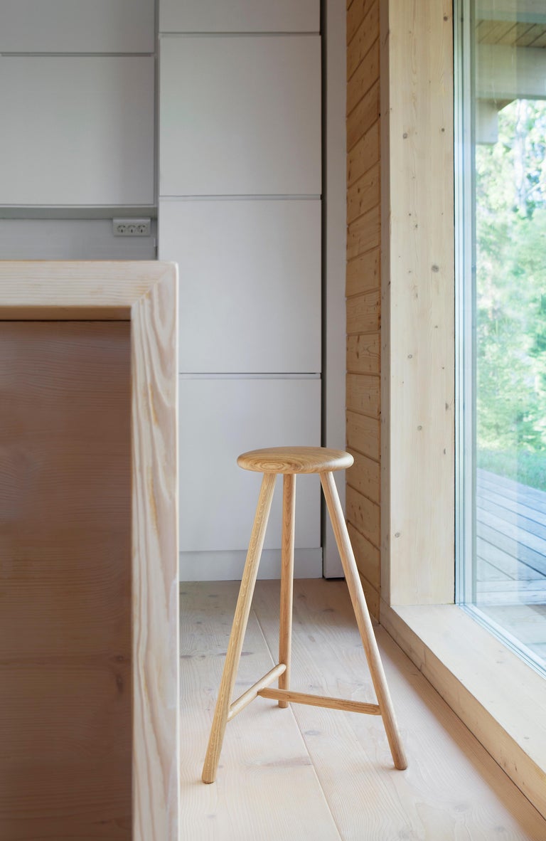 Perch Stool in Oak by Wesley Walters and Salla Luhtasela For Sale at ...