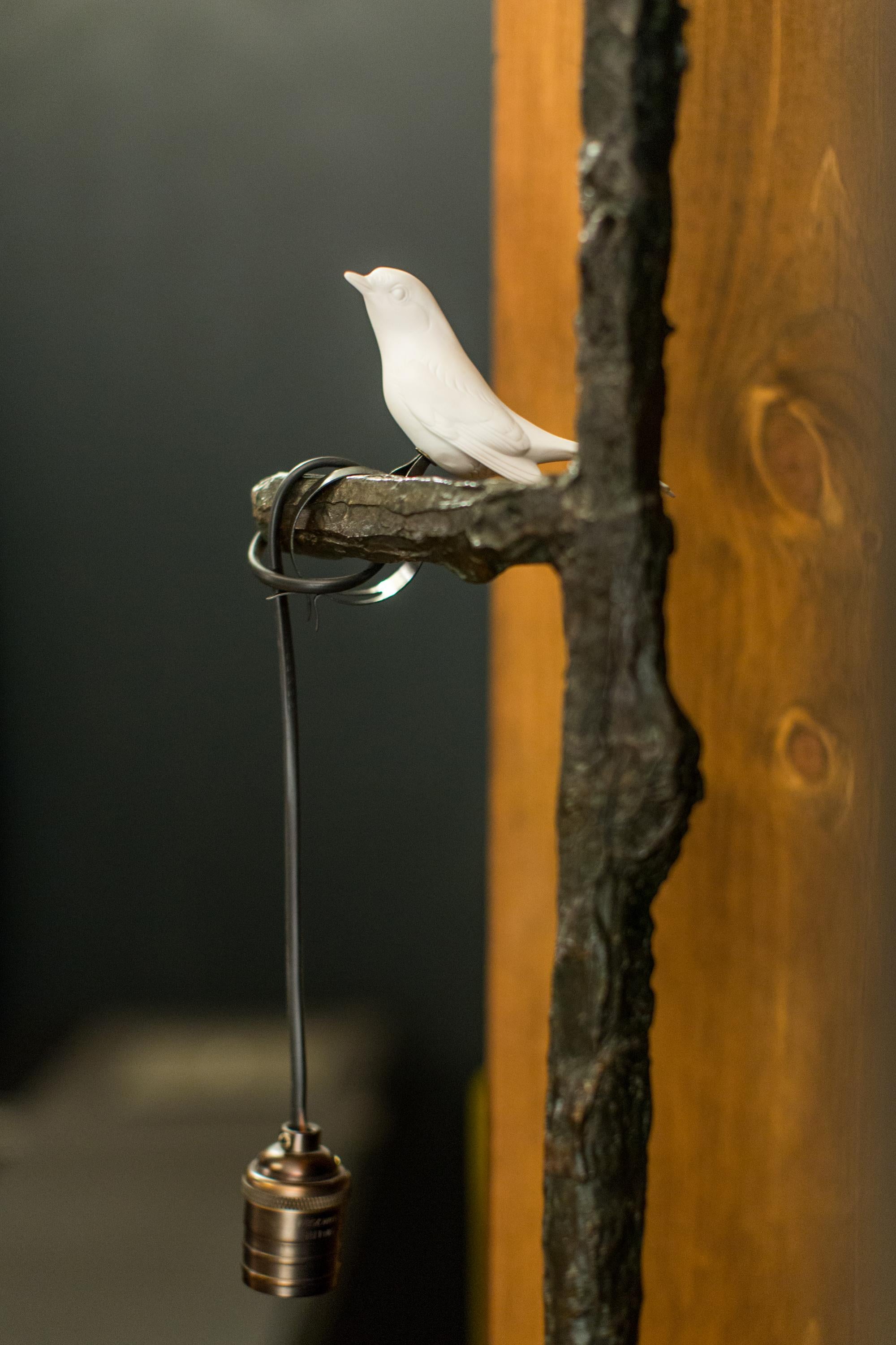 Perching Bird Emil Figure in White Biscuit Porcelain by Nymphenburg For ...