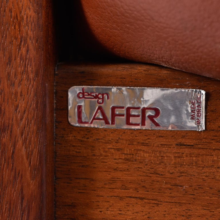 Percival Lafer Cognac Leather and Rosewood MP-163 "Earth" Living Room ...