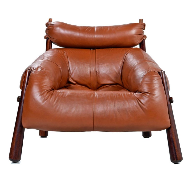 Percival Lafer MP-81 Brazilian Rosewood and Leather Lounge Chairs and ...