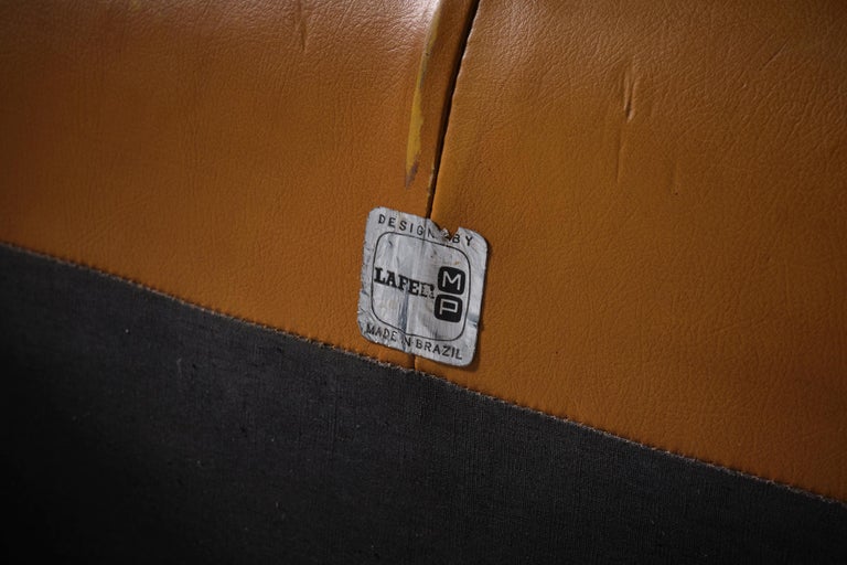 Percival Lafer ‘MP-81’ Lounge chair in original leather, Brazil 1970s ...