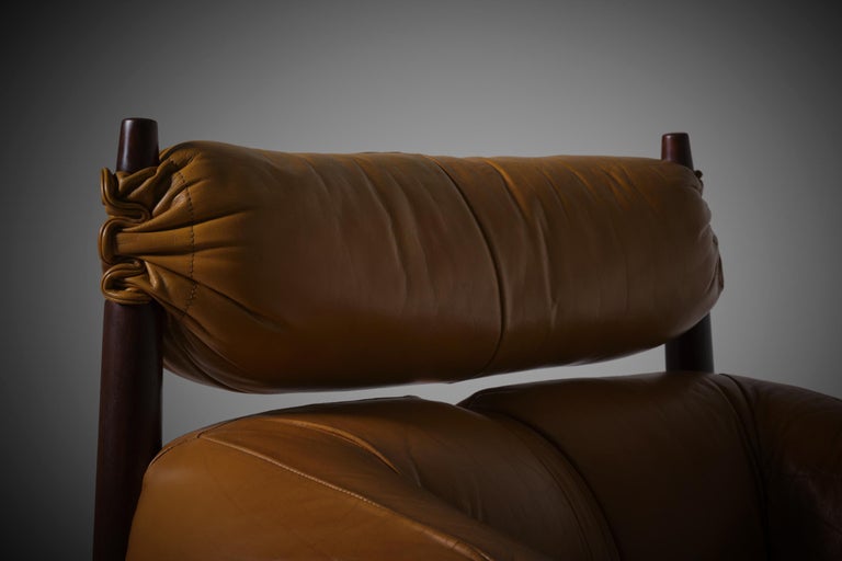 Percival Lafer ‘MP-81’ Lounge chair in original leather, Brazil 1970s ...