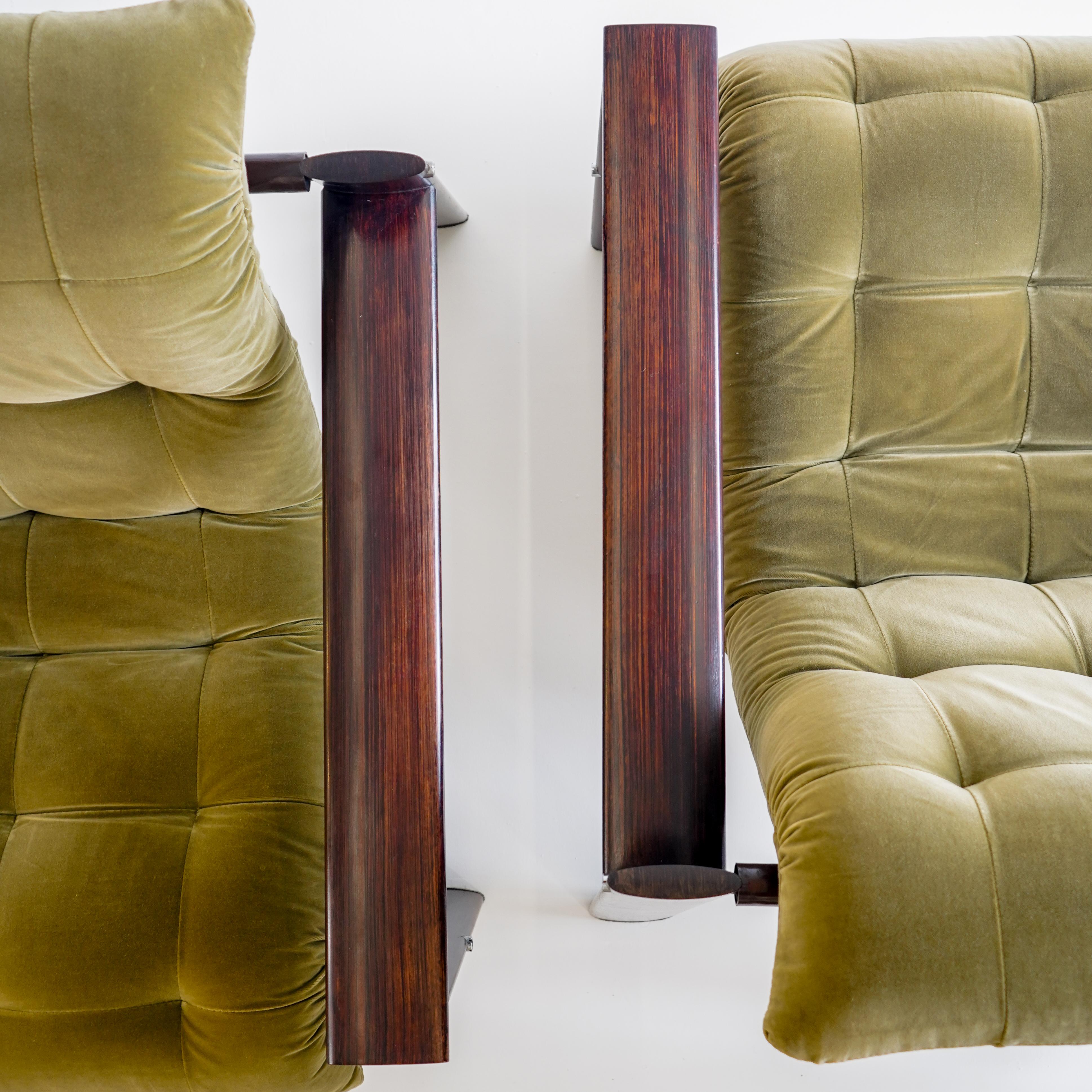 Percival Lafer Rare Pair of MP-129 Armchairs, 1970s Brazilian Mid ...