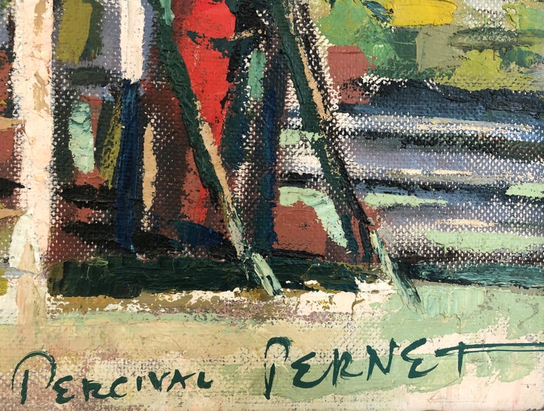 Percival Pernet - The level crossing and Salève For Sale at 1stDibs