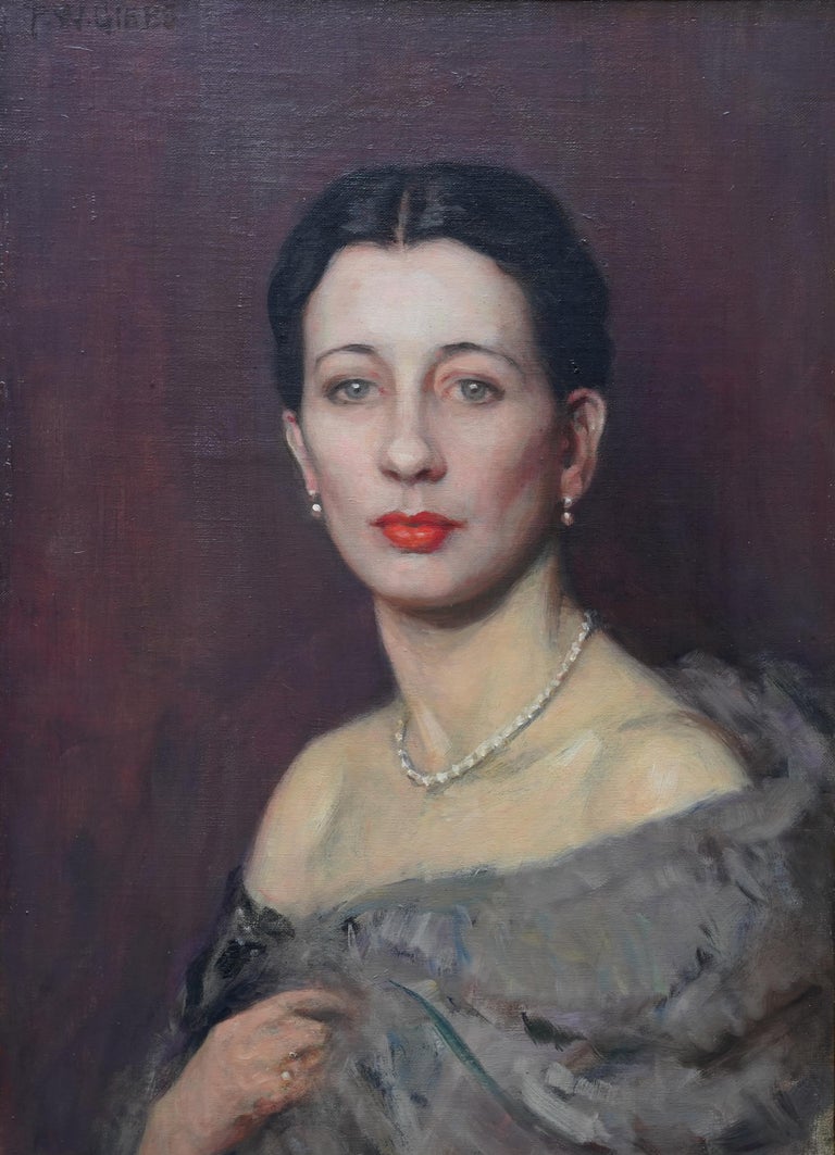 Percy Williams Gibbs - Portrait of Mrs Reginald Crawford - British 1920 ...