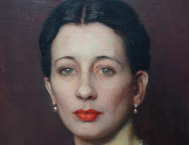 Percy Williams Gibbs - Portrait of Mrs Reginald Crawford - British 1920 ...