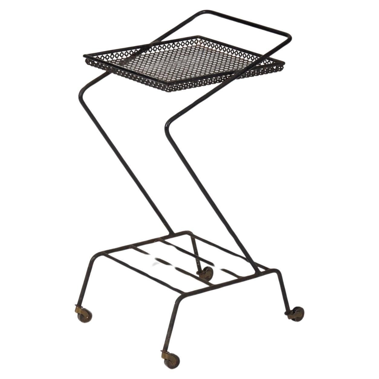Perforated metal serving trolley For Sale at 1stDibs