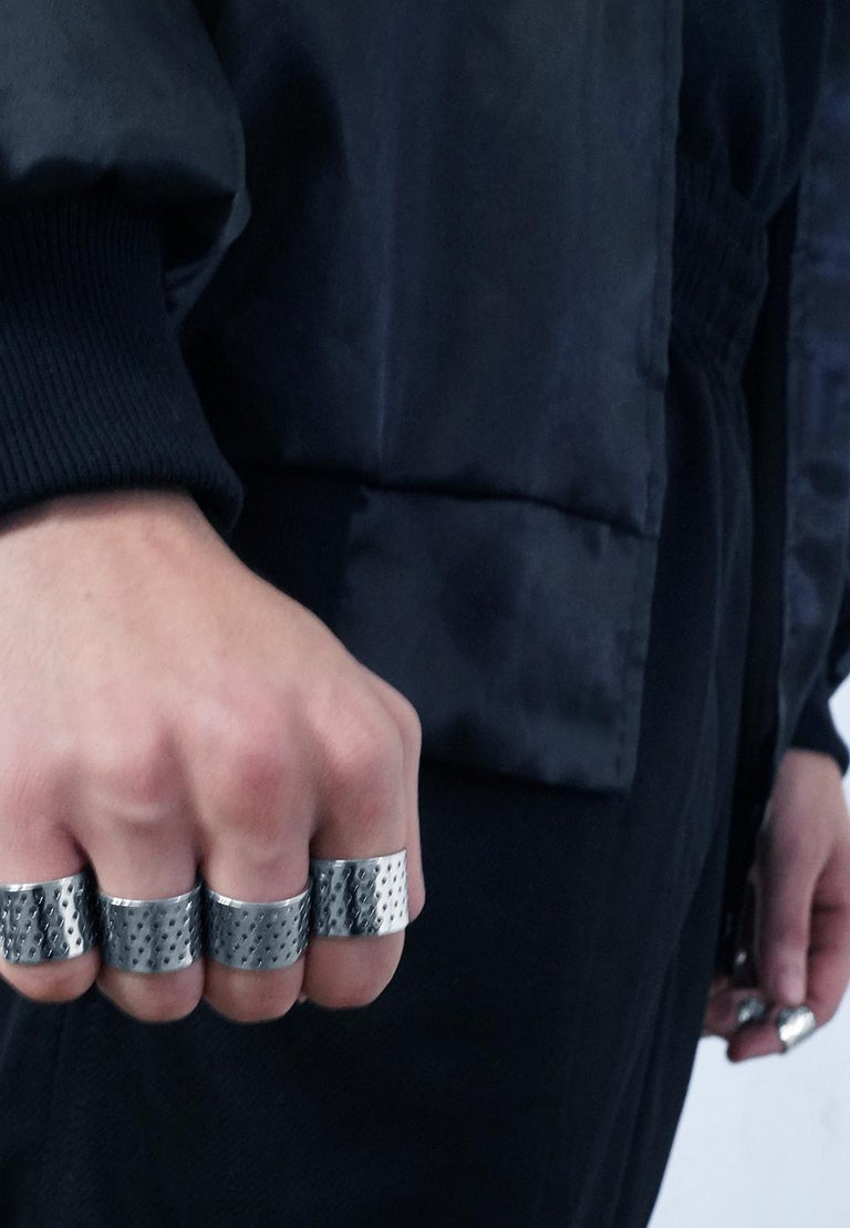 Perforated Ring, 935 Silver For Sale at 1stDibs