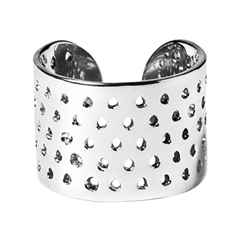Perforated Ring, 935 Silver For Sale at 1stDibs