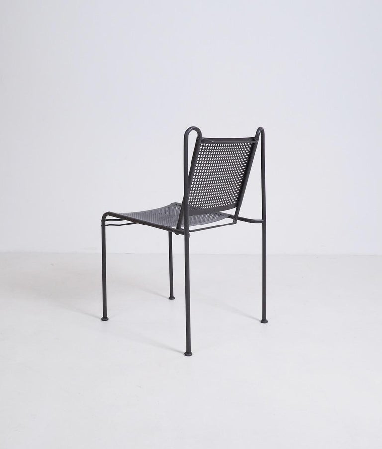 Perforated Steel Side Chair, circa 1970 For Sale at 1stDibs