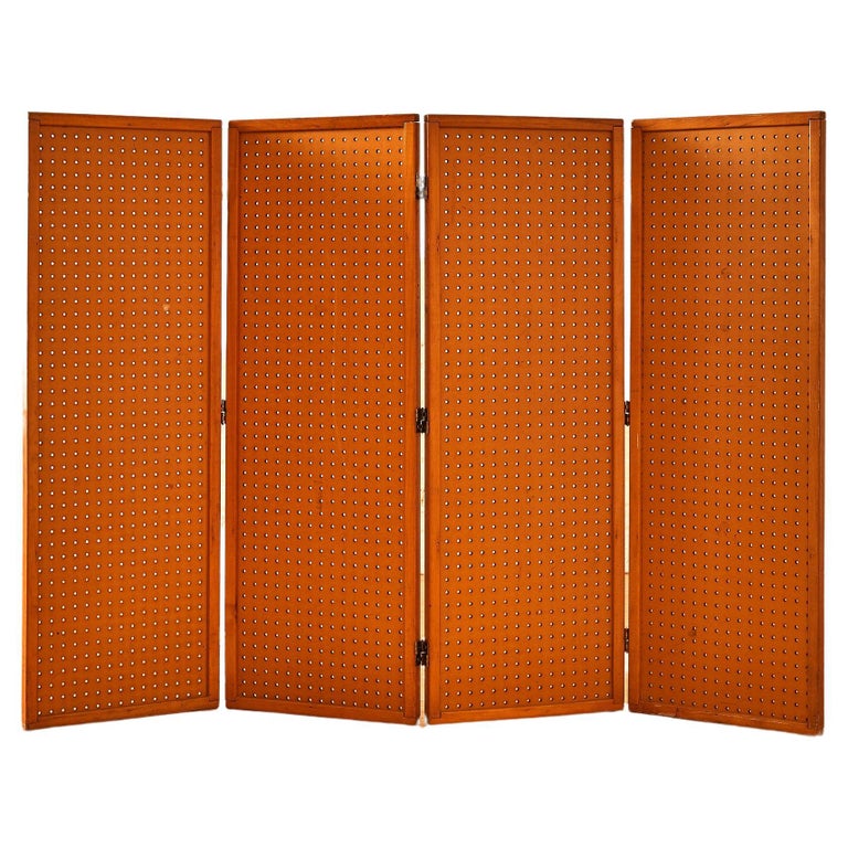 Perforated Wood Low Room Divider at 1stDibs