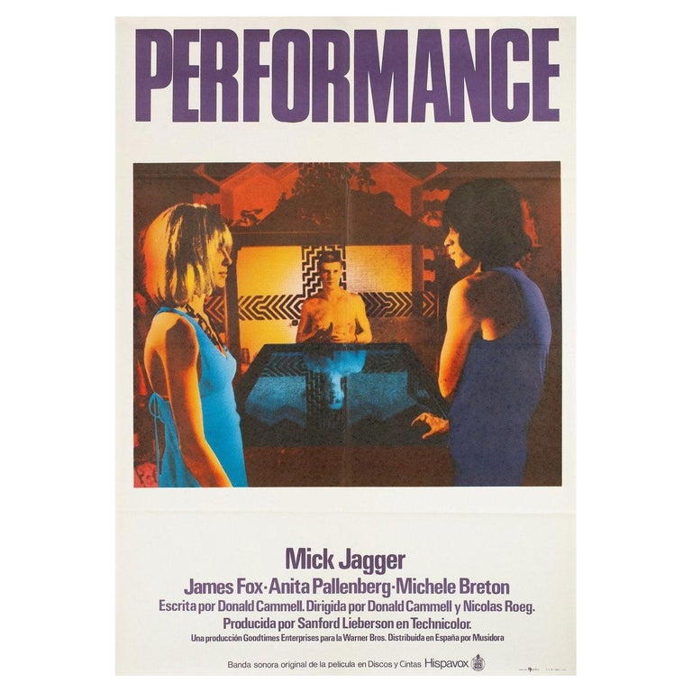 Performance R1978 Spanish B1 Film Poster For Sale at 1stDibs