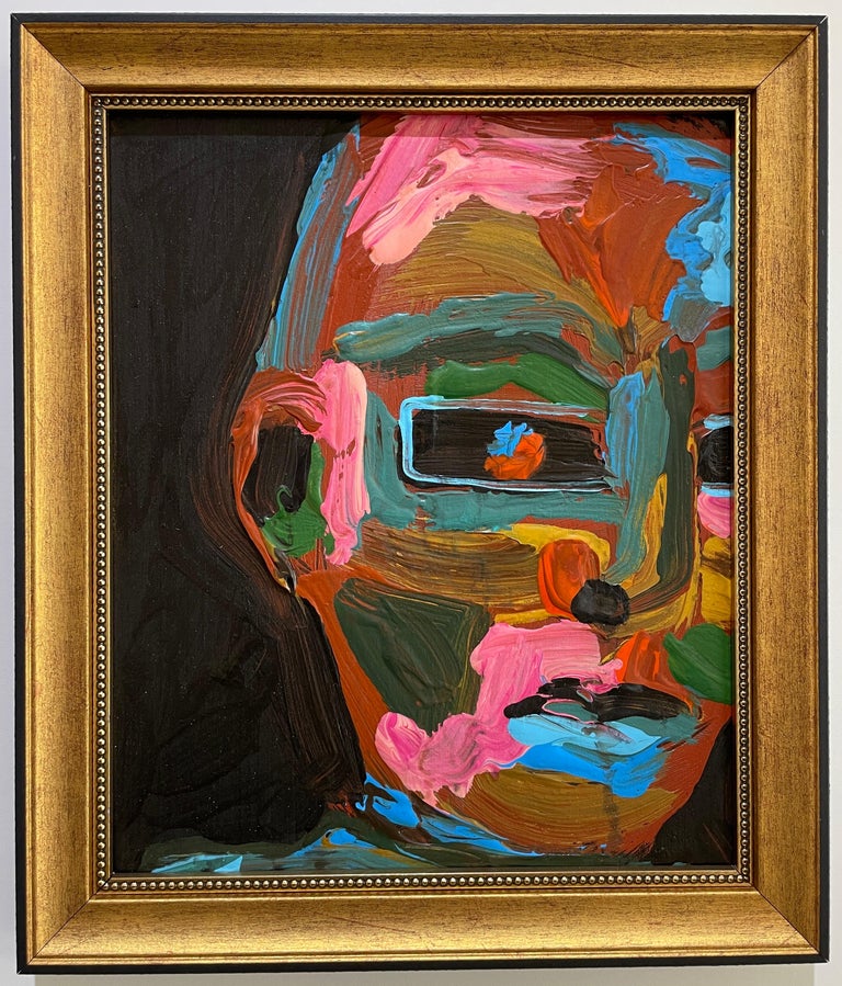 Peri Gutierrez - Colorful Face #3, Peri Gutierrez Mixed Media Abstract ...