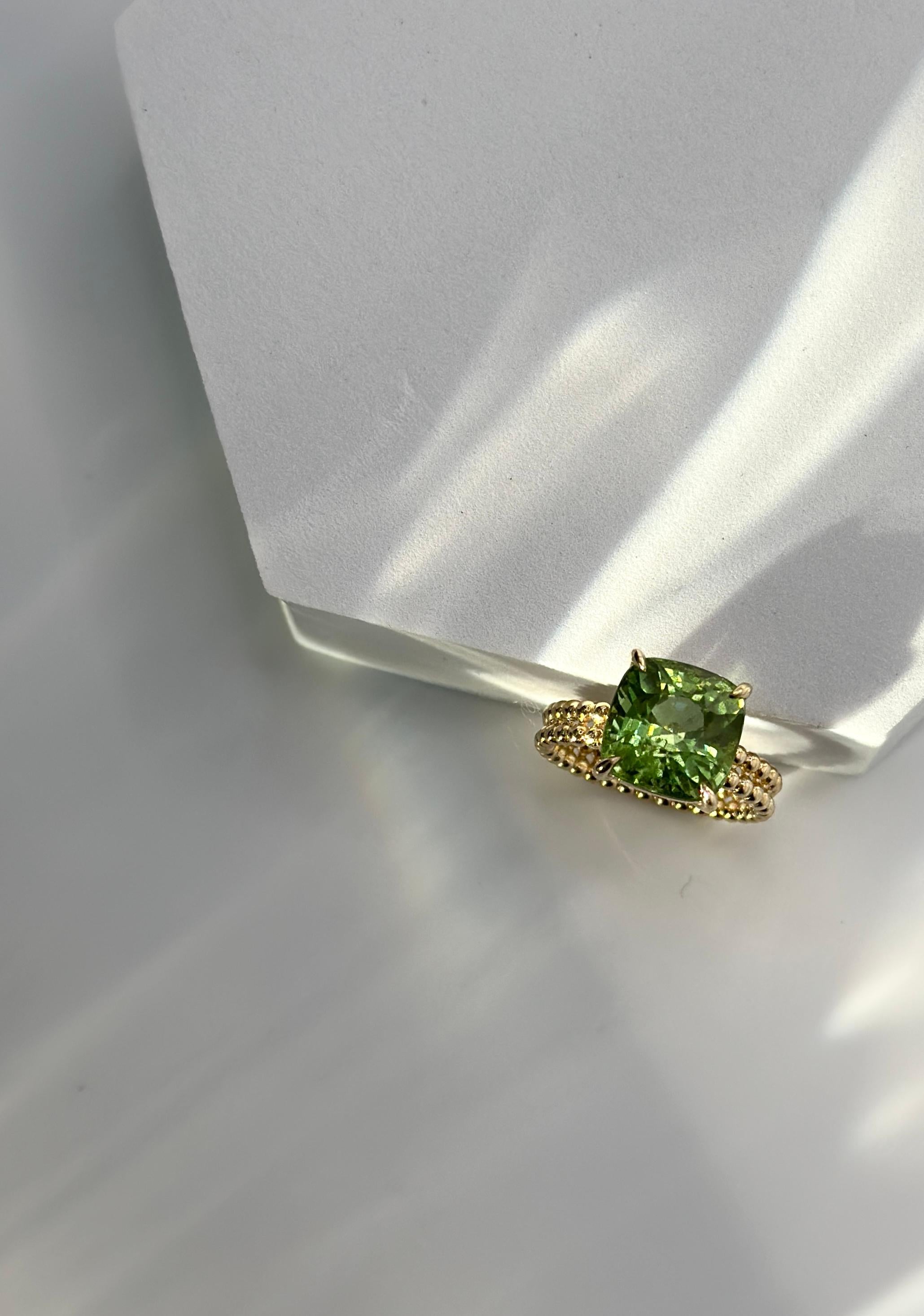 9k gold 5.95ct Myanmar Peridot Cocktail Ring For Sale at 1stDibs | vigo ...