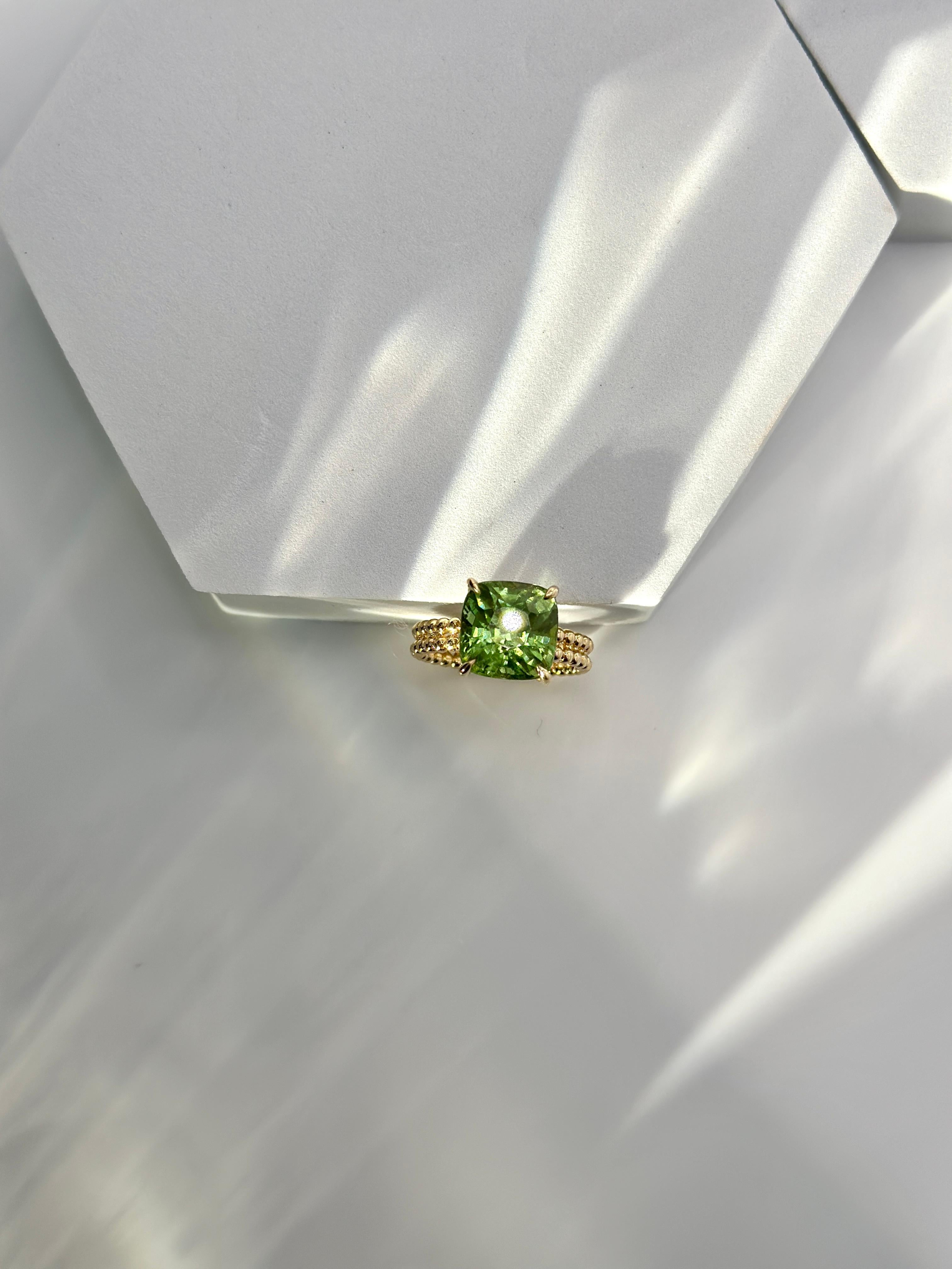 9k gold 5.95ct Myanmar Peridot Cocktail Ring For Sale at 1stDibs | vigo ...
