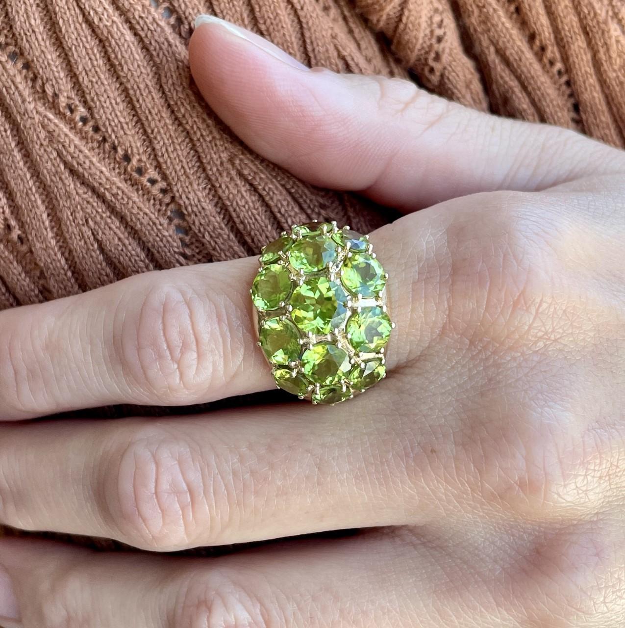 Peridot Cocktail Ring For Sale at 1stDibs