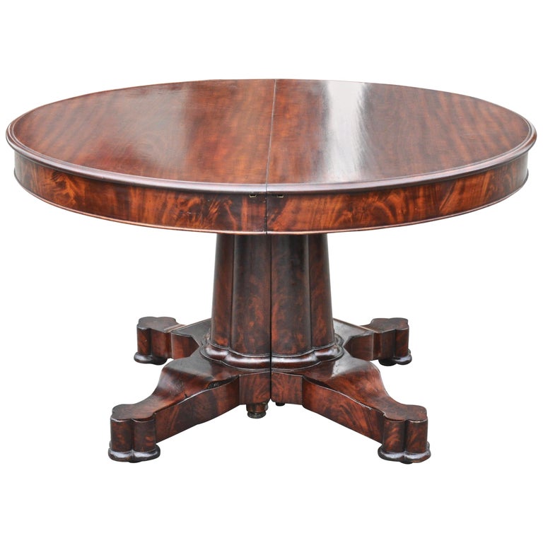 Period American Early 19th Century Round Extension Dining Table by ...