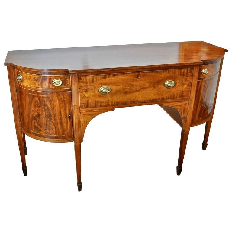 Period American Federal Mahogany Sideboard with Original Desk Interior ...