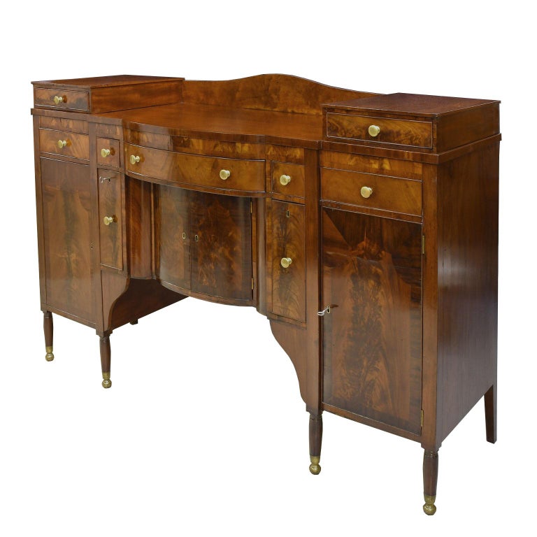 Period Antique American Sheraton Sideboard in Mahogany, circa 1815 For ...