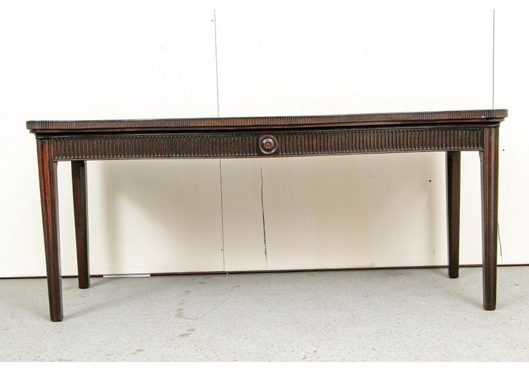 Period Antique Serpentine Mahogany Console Serving Table For Sale at 1stDibs