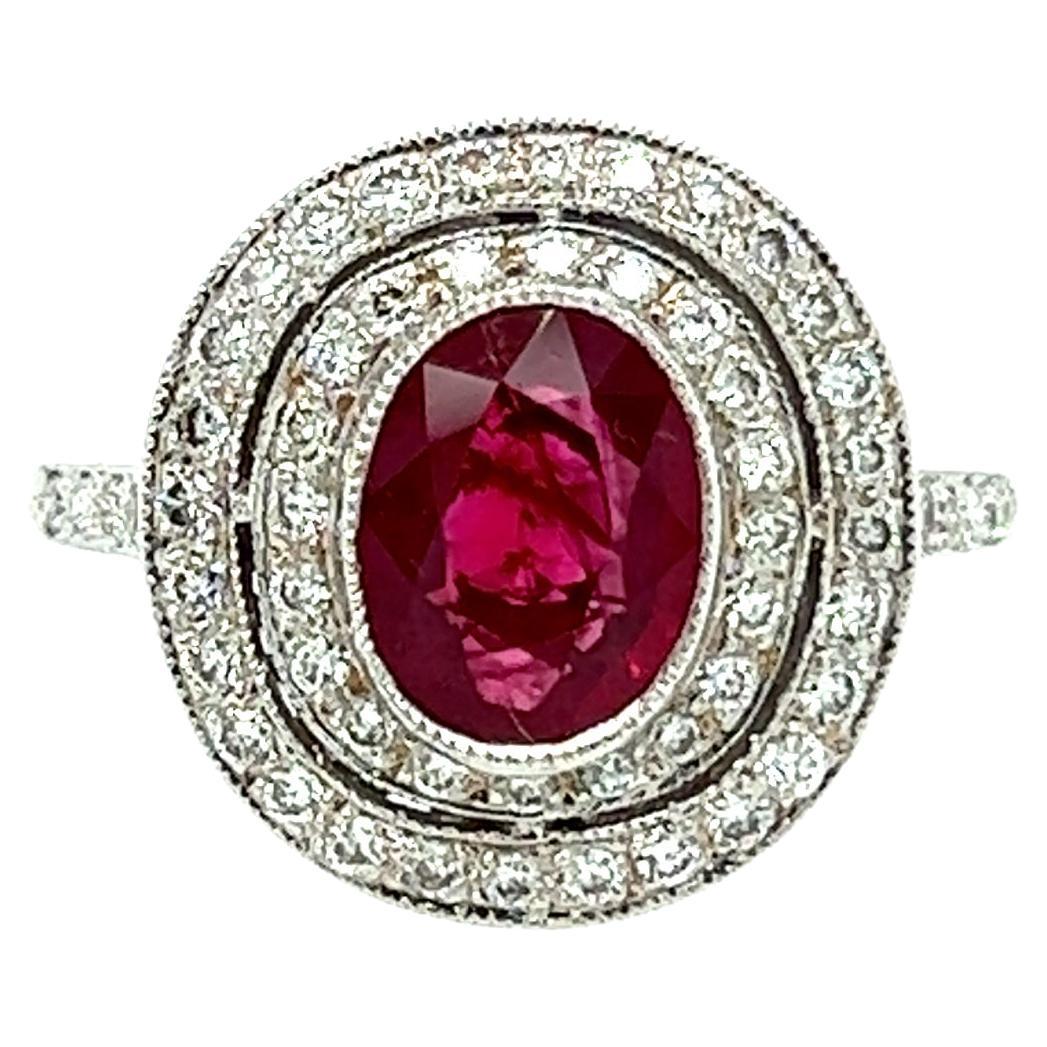 Art Deco Ruby and Diamond Ring at 1stDibs | art deco ruby and diamond ring