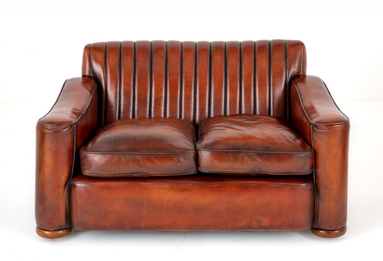 Period Art Deco Settee Couch Suite, 1930 For Sale at 1stDibs