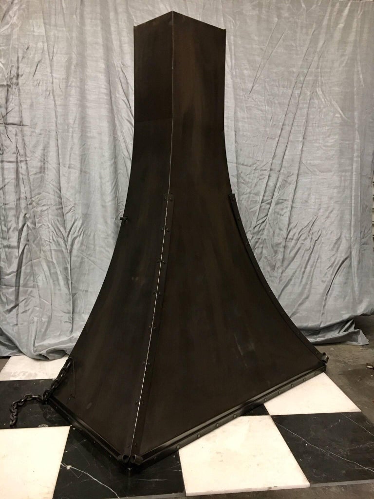 Period Arts and Crafts Style Steel Fireplace Hooded Canopy at 1stDibs ...