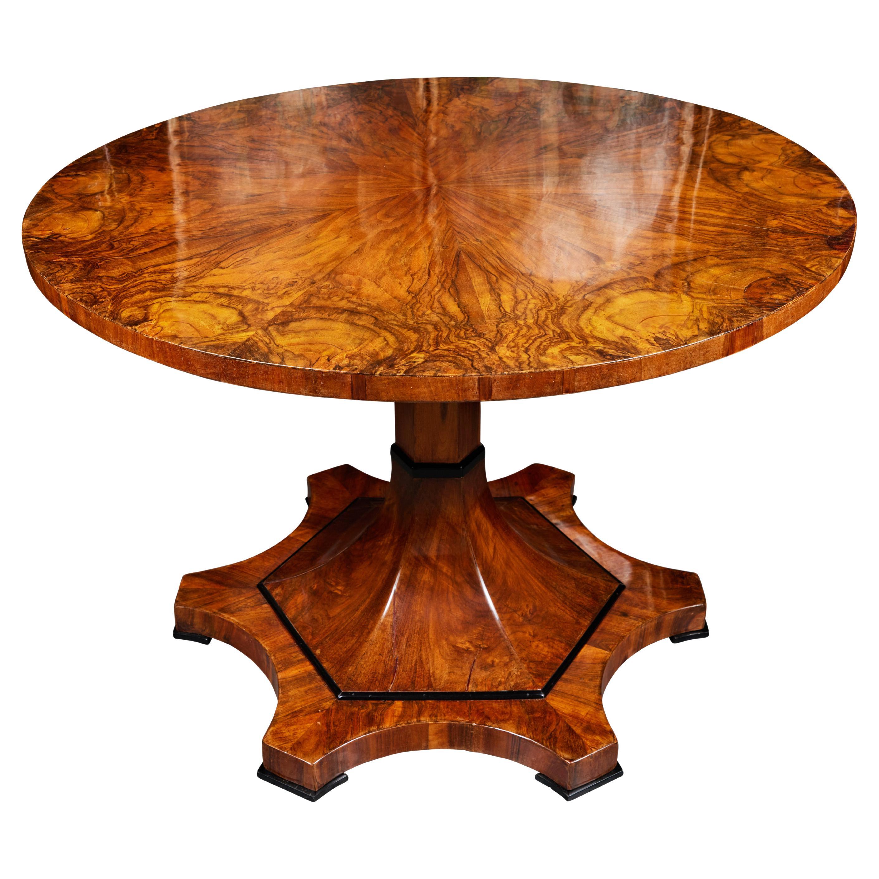 Uncommonly Designed Biedermeier Center Table For Sale at 1stDibs