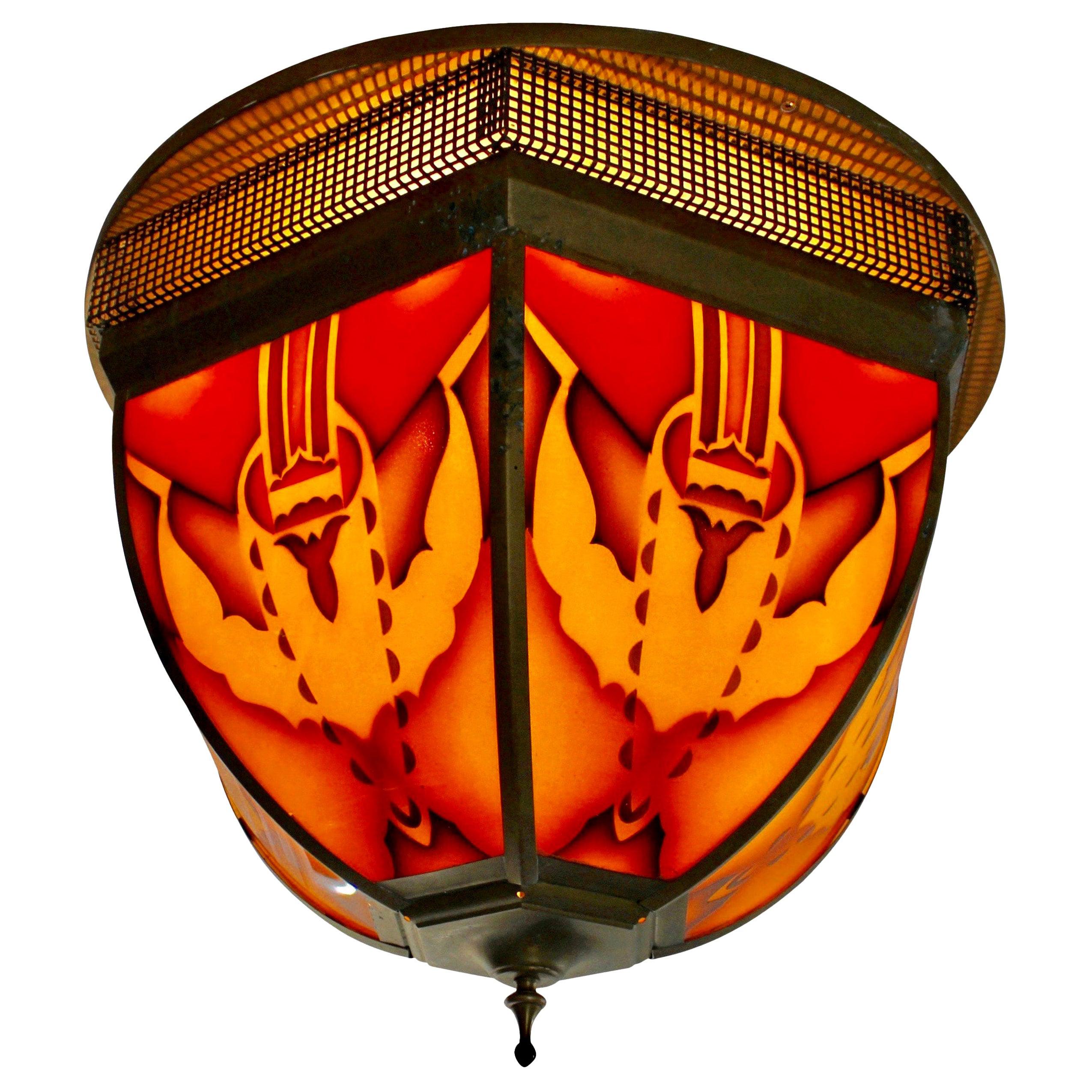 Period Ceiling Lamp Amsterdam School, 1920s For Sale at 1stDibs