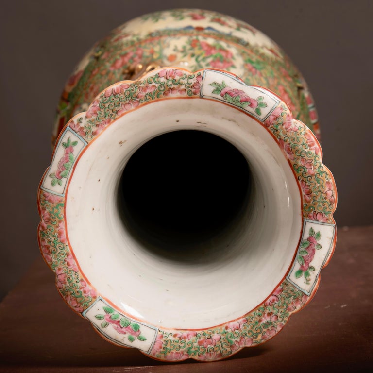 Period Chinese Canton 'Famille Rose' Porcelain Vase For Sale at 1stDibs