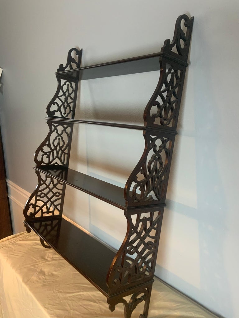 Period Chinese Chippendale Wall Shelf For Sale at 1stDibs