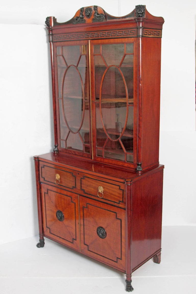 Period English Regency Secretary Cabinet with Ebonized Trim For Sale at ...
