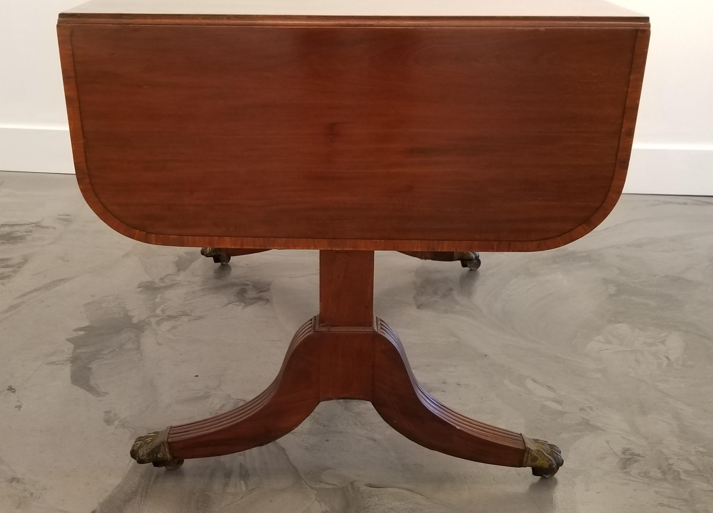 English Regency Drop-Leaf Writing Table For Sale at 1stDibs