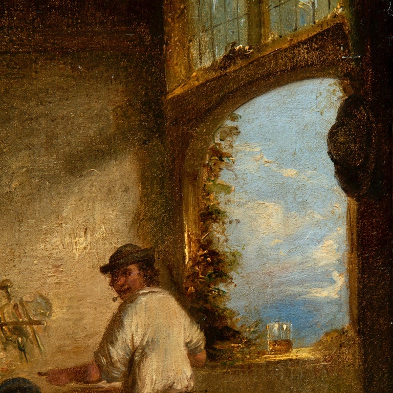 Period Flemish Painting Adriaen Brouwer Follower For Sale at 1stDibs