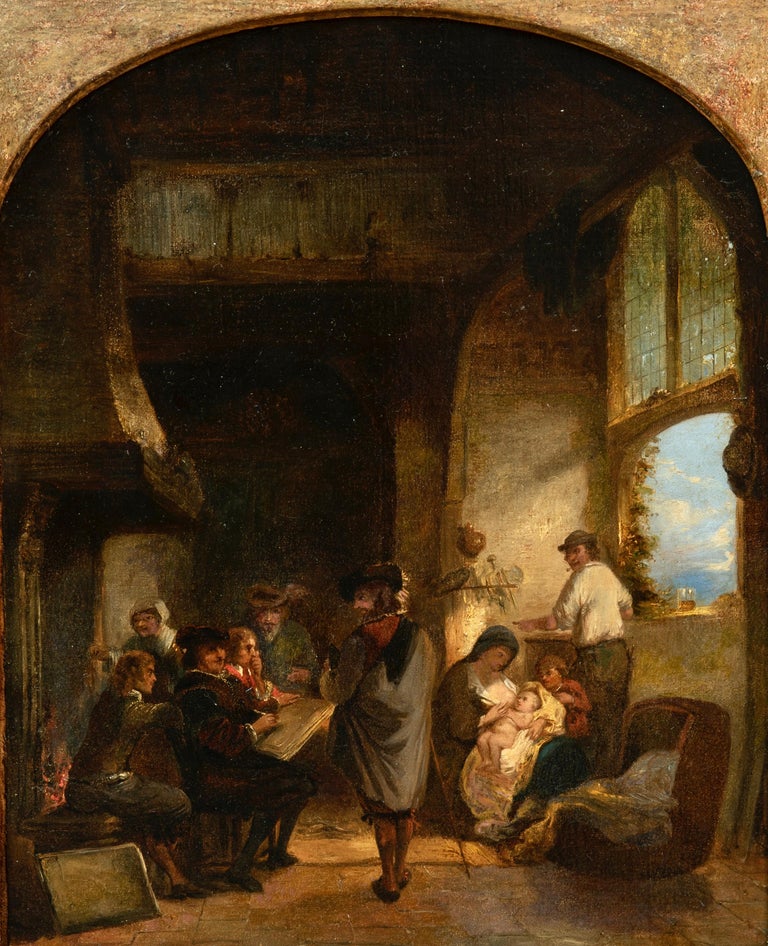 Period Flemish Painting Adriaen Brouwer Follower For Sale at 1stDibs
