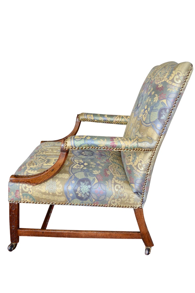 Period George III Gainsborough Library Chair at 1stDibs