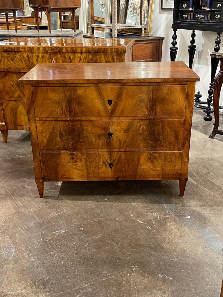 Period German Biedermeier Walnut Commode For Sale at 1stDibs