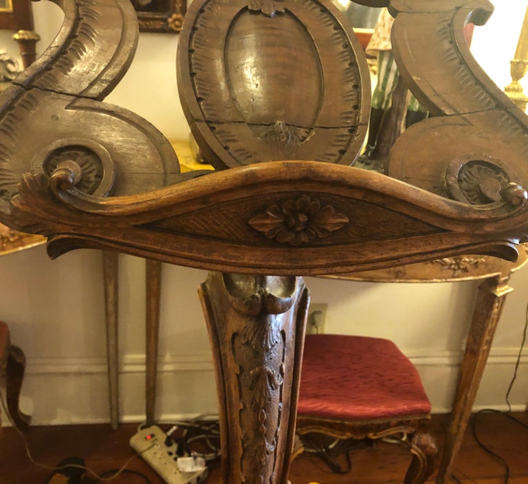 Period Louis XVI Walnut Music Stand For Sale at 1stDibs