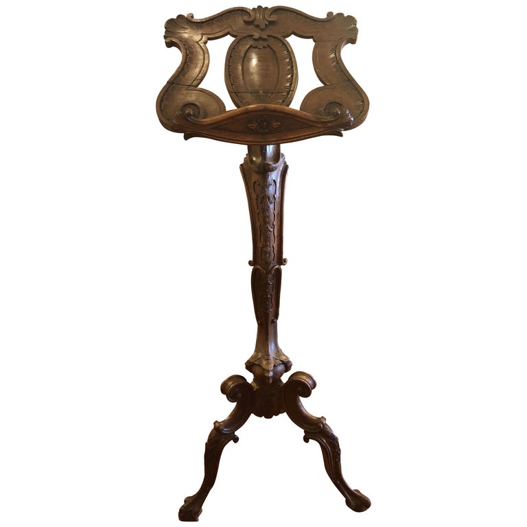 Period Louis XVI Walnut Music Stand For Sale at 1stDibs