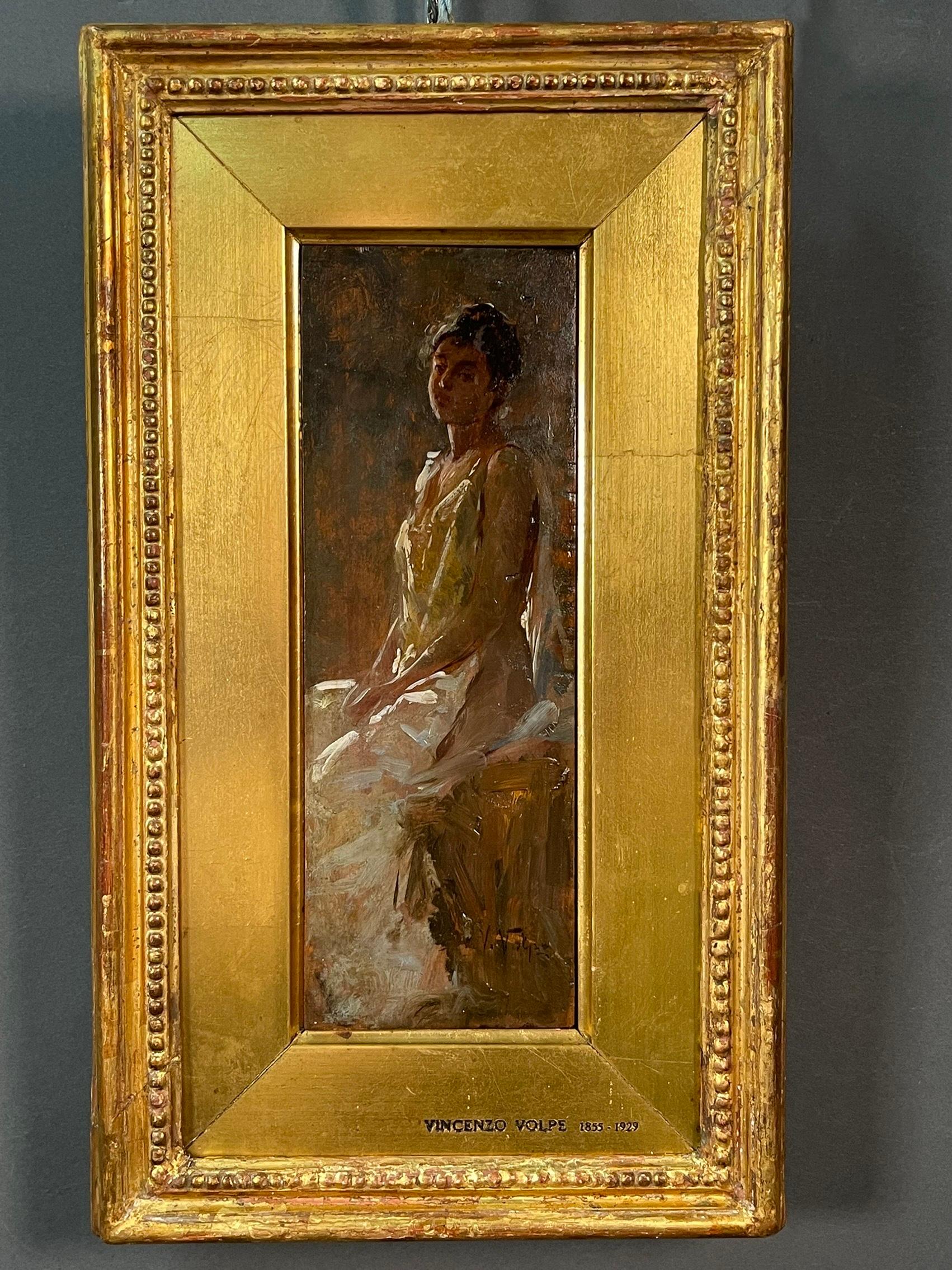Period Portrait of a Young Noblewoman by Vincenzo Volpe For Sale at 1stDibs