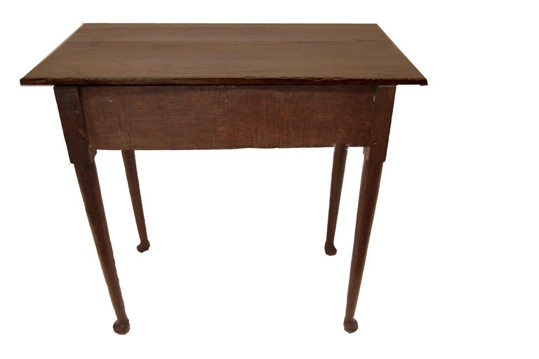 Period Queen Anne Oak Side Table For Sale at 1stDibs