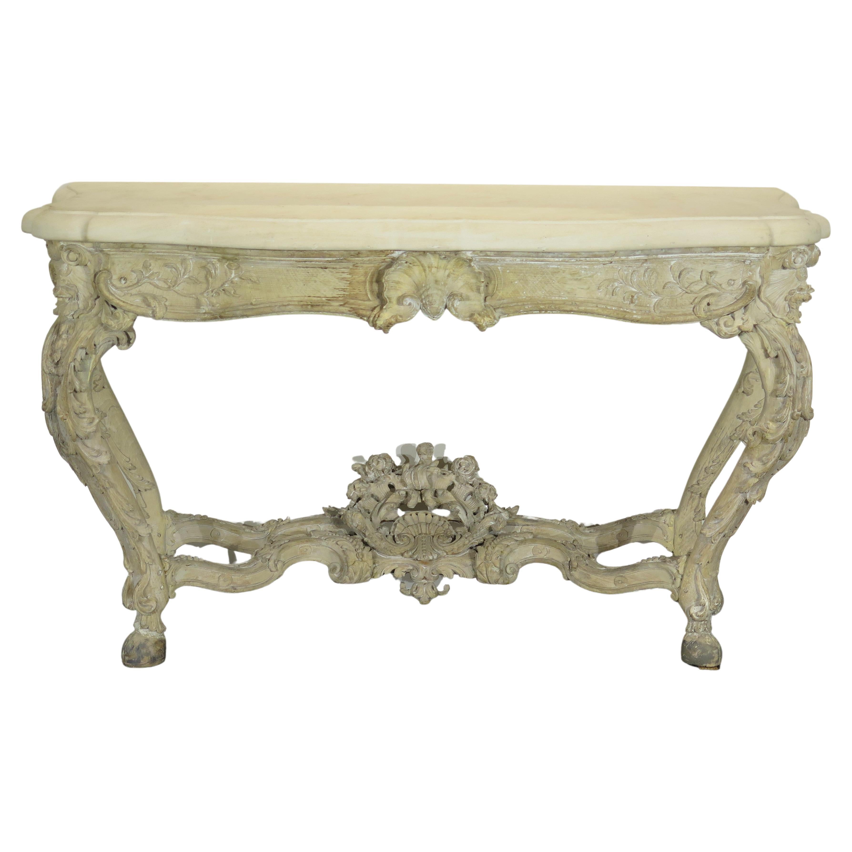 Rococo, Louis XV style painted console at 1stDibs