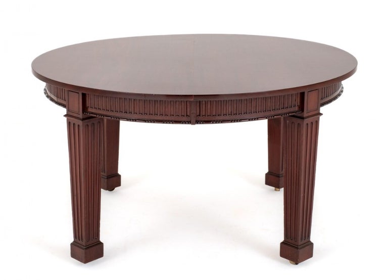 Period Victorian Dining Table Extending Mahogany 2 Leaf For Sale at 1stDibs