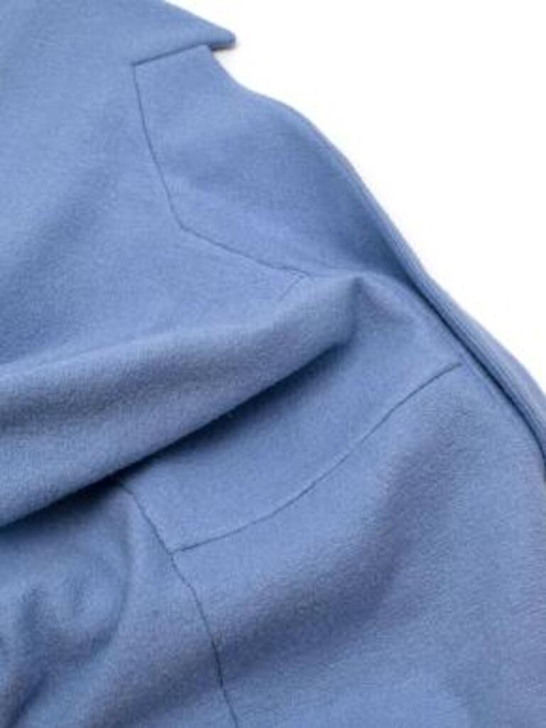 Periwinkle Blue Double Breasted Boucle Coat For Sale at 1stDibs ...