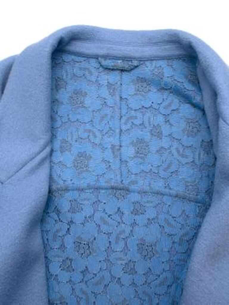 Periwinkle Blue Double Breasted Boucle Coat For Sale at 1stDibs ...