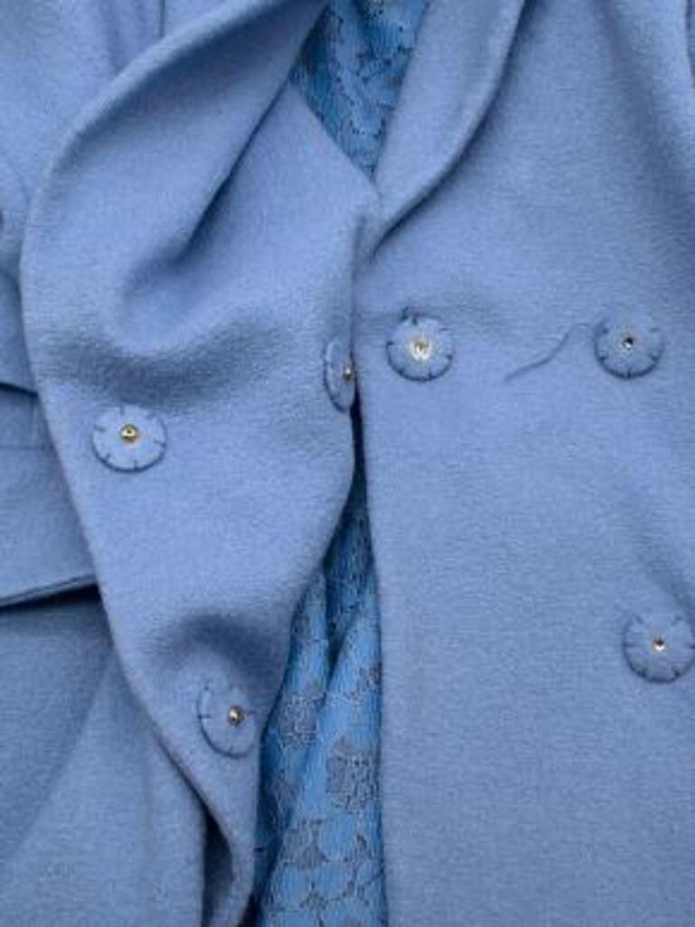 Periwinkle Blue Double Breasted Boucle Coat For Sale at 1stDibs ...