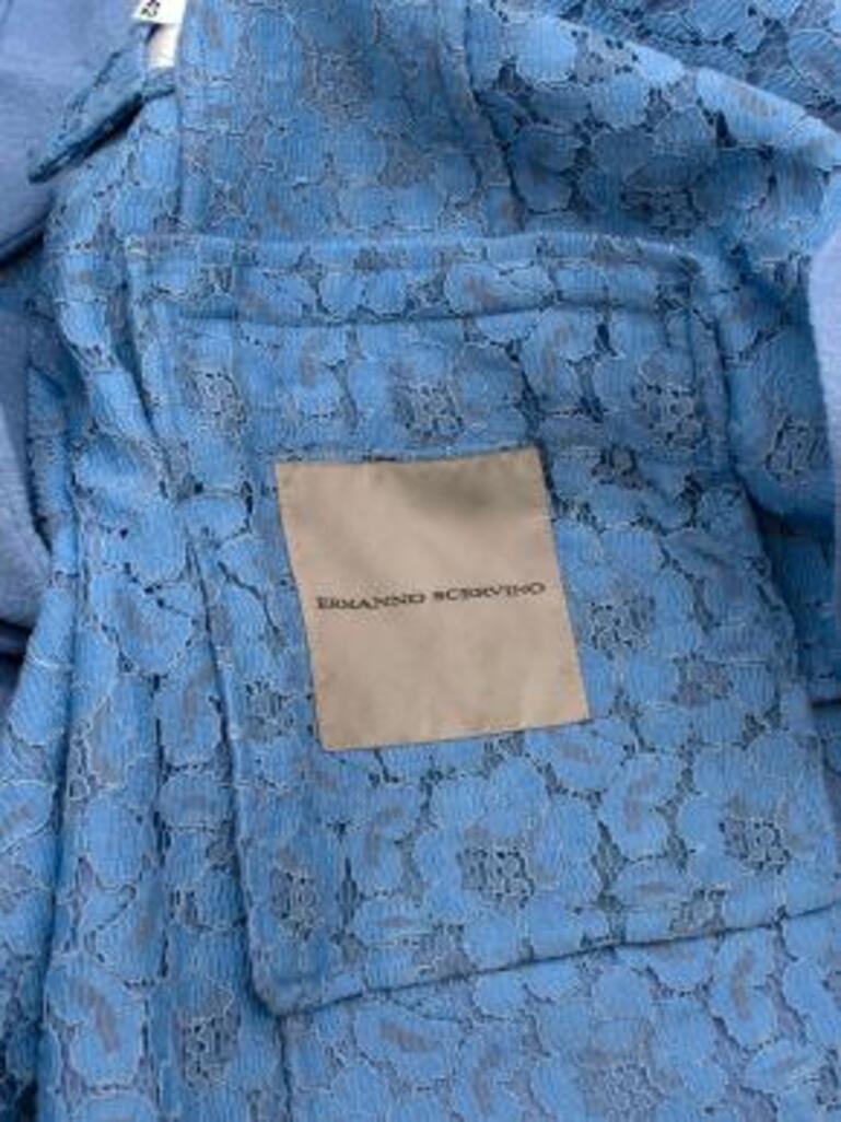 Periwinkle Blue Double Breasted Boucle Coat For Sale at 1stDibs ...