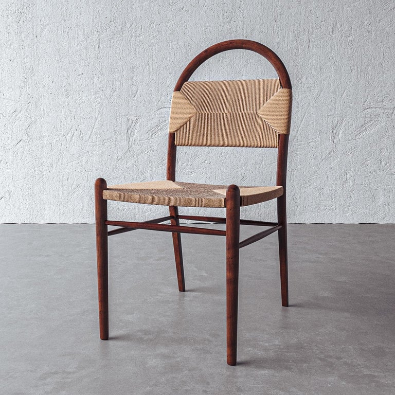 "Pernelle" Rush Weave and Walnut Dining Side Chair by Christiane ...