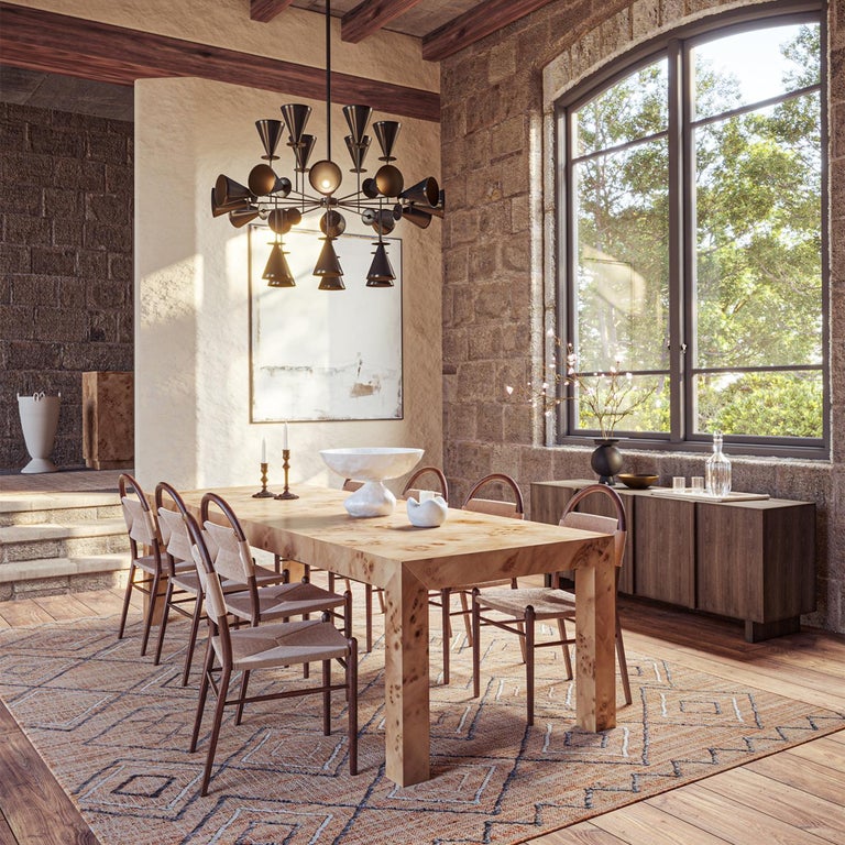 "Pernelle" Rush Weave and Walnut Dining Side Chair by Christiane ...