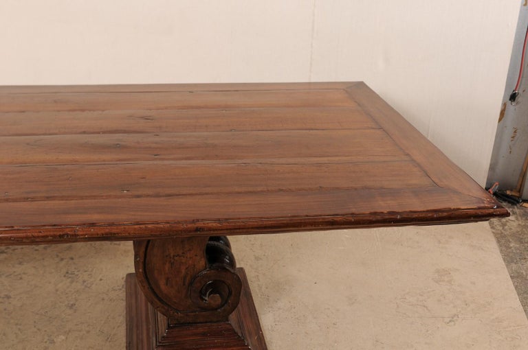 A Peroba Wood Dining or Conference Table w/ Fabulously Thick Carved ...